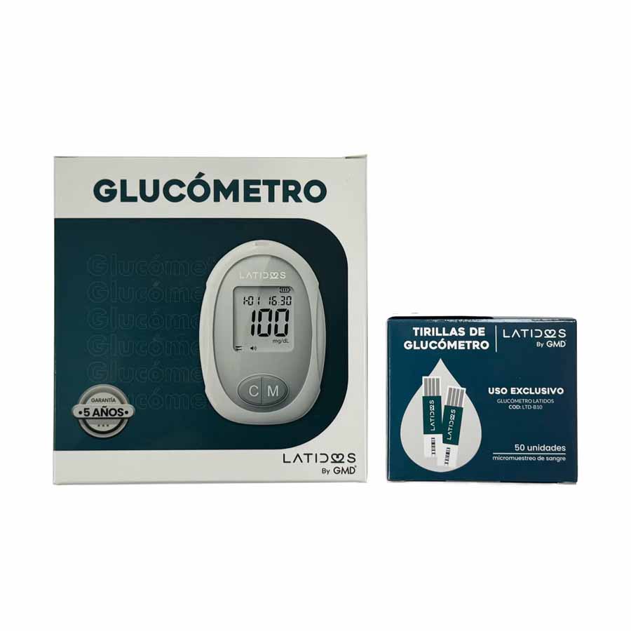 Kit Glucometría Glucometro+50 Lancetas+50 Tirillas Latidos – pakismedical