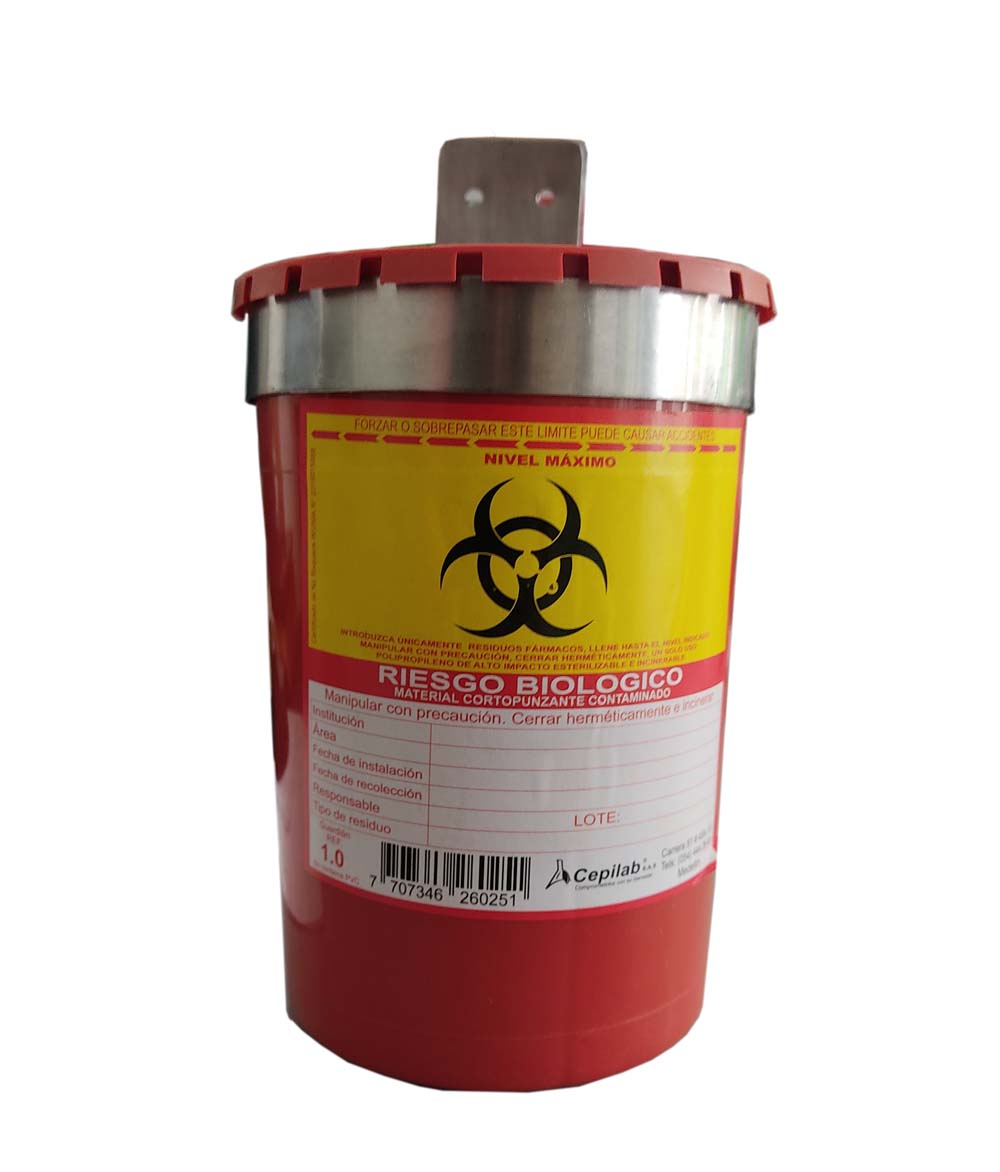 Soporte + Recolector Agujas Cortopunzantes Guardian Cepilab – pakismedical