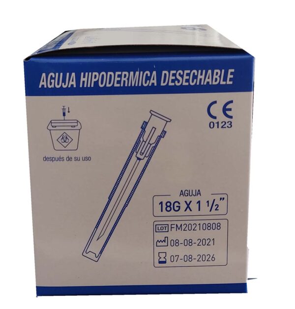 Aguja Hipodermica 18gx1 1/2 X 100 Unds – pakismedical
